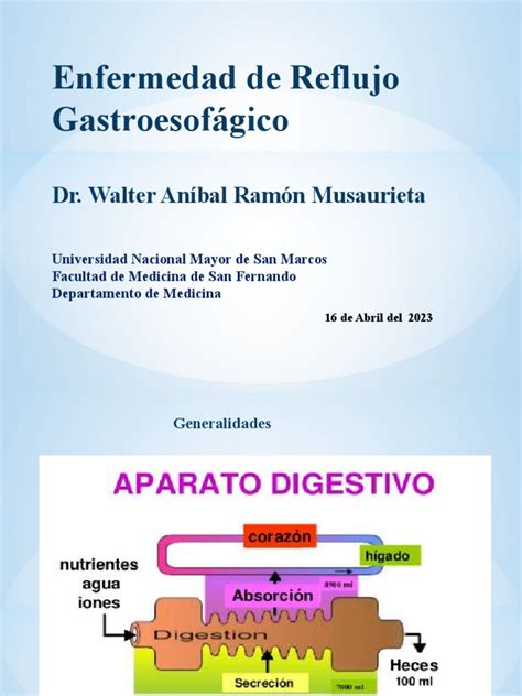 Conf Enf De Reflujo Gastroesofágico Dr Walter Ramón Pdf La
