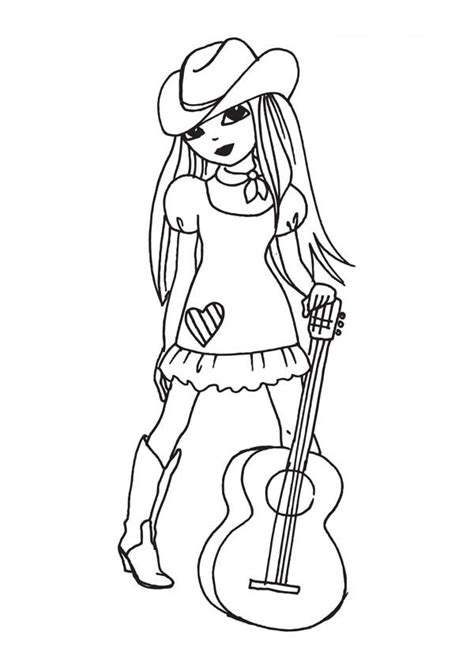 Desenho De Linda Cowgirl Para Colorir Tudodesenhos