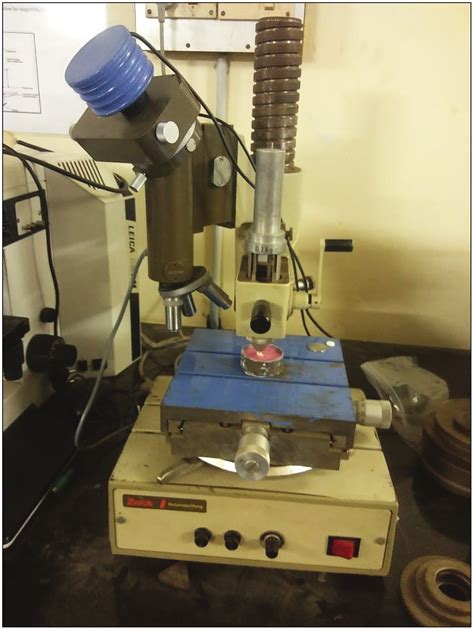 Vickers Microhardness Test On The Mounted Sample Download Scientific