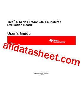 EK TM4C123GXL Datasheet PDF Texas Instruments