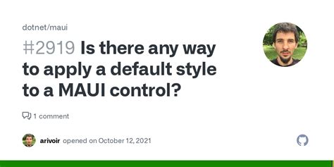 Is There Any Way To Apply A Default Style To A MAUI Control Issue