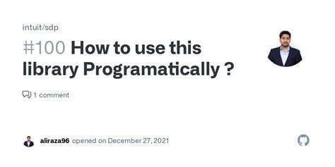 how to use this library programatically · issue 100 · intuit sdp