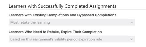 Assignment Conflict Rules And Completed Learners — Cloud Customer Connect