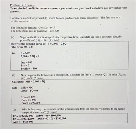 Solved Problem 1 15 Points To Receive Full Credit For