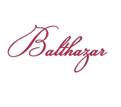 Balthazar Script Embroidery Font Formats Dst Exp Pes Jef And Xxx S