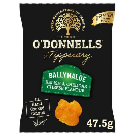 Odonnells Ballymaloe Relish And Cheddar Cheese Flavour Hand Cooked