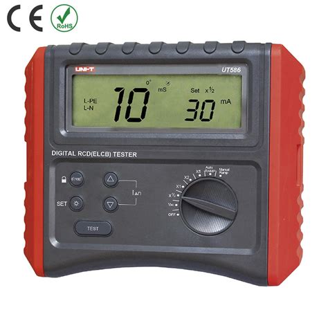 Ut586 Tester Rcd Digital With Battery Backup Power Parameters