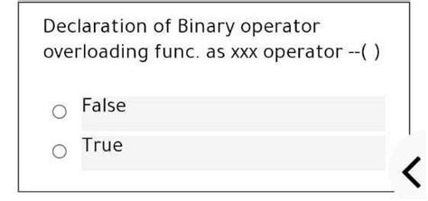 Solved Declaration Of Binary Operator Overloading Func As Chegg