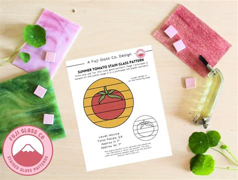 Tomato Stained Glass Pattern Digital Download Pdf Trendy Tomatoes