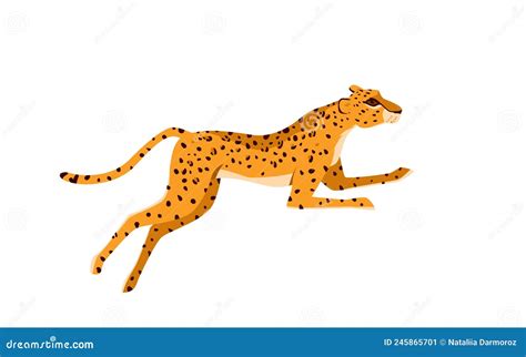 Léopard Courant Sur La Savane Africaine Chasse Sauvage D animaux
