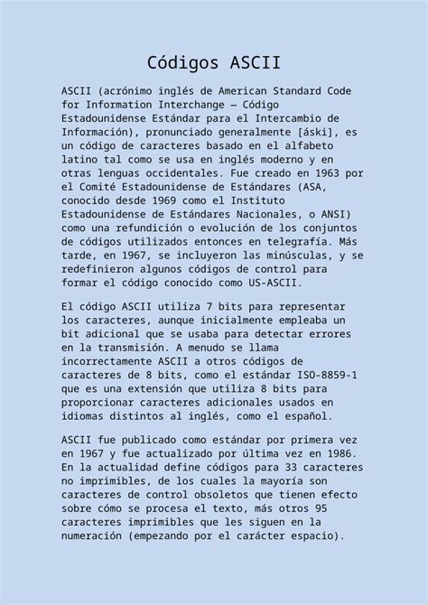 Docx Códigos Ascii Dokumentips