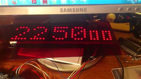 Led Matrix Clock 32x8 On Pic16f628a With Ht1632c Ds1302 Youtube