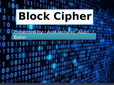 Pdf Block Cipher