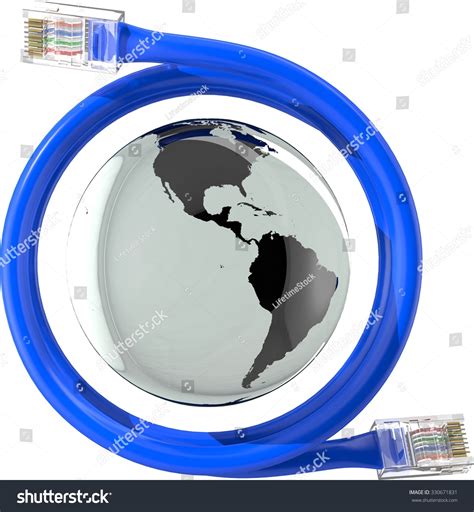 Ethernet Cable Wrapped Around World Networking Stock Illustration 330671831 Shutterstock