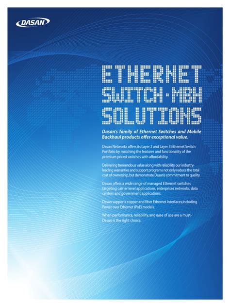 Dasan Ethernet Switch 2014 Pdf Network Switch Quality Of Service