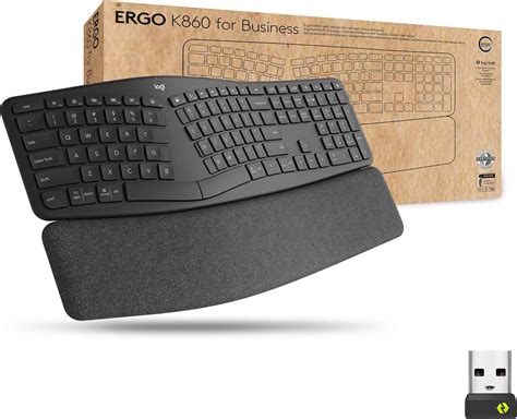 Logitech Ergo K860 Split Wireless Keyboard For Business Ergonomic Design Secured Logi Bolt
