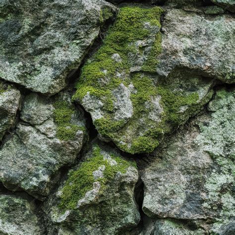 Mossy Boulder Surface Texture Background Filling Entire Screen