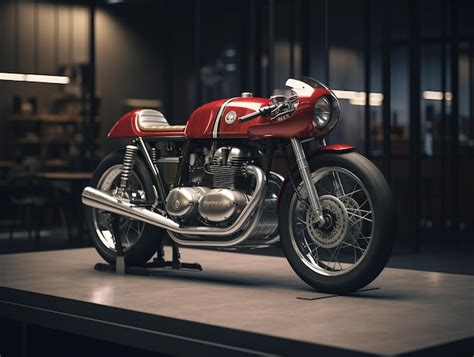 Premium Photo Cafe Racer Motorcycle Exhibition