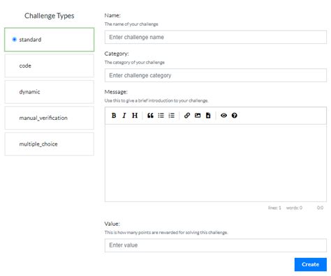 Creating Challenges CTFd Docs