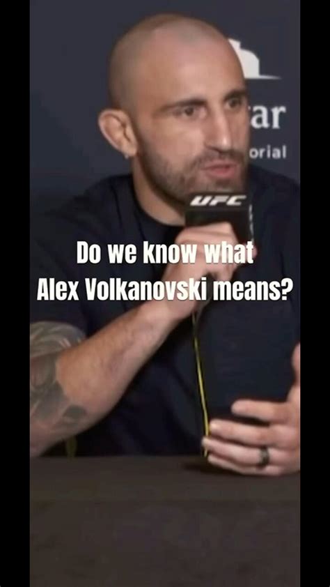 What Does Alex Volkanovski Mean One News Page Video