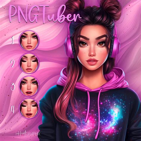 Female Vtuber Pngtuber Vtuber Model Twitch Vtuber Assets Digital Download For