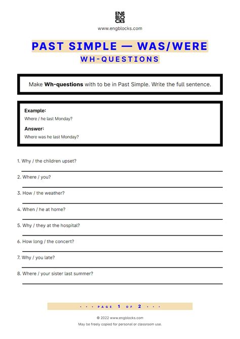 Wh Questions With Verbs In Past Simple Esl Worksheet By Niksailor Images