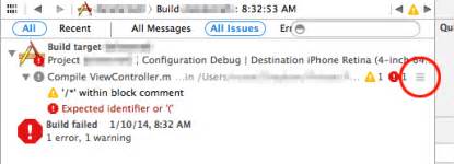 Disable Within Block Comment Warning In Xcode Stack Overflow