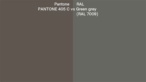Pantone 405 C Vs Ral Green Grey Ral 7009 Side By Side Comparison