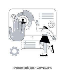 Gesture Recognition Abstract Concept Vector Illustration Stock Vector Royalty Free