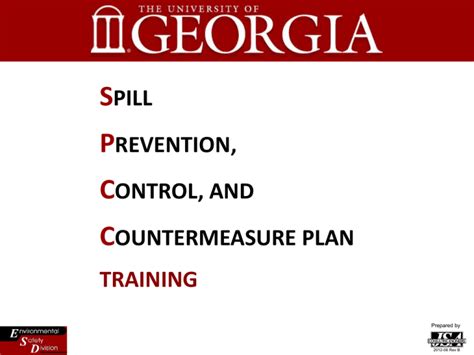 Spcc Plan Training Uga Spill Prevention And Control