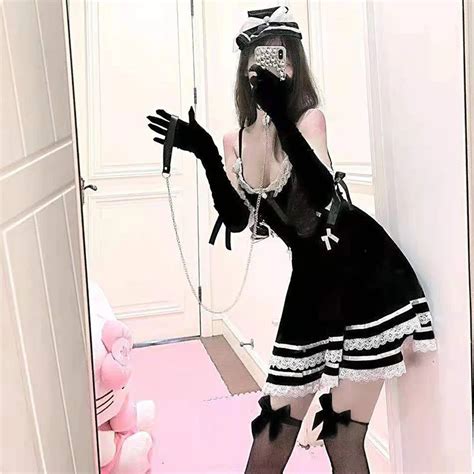 Sexy Nightdress Maid Cosplay Costumes Cafe Waitress Erotic Outfit For Women Couple Sex Party