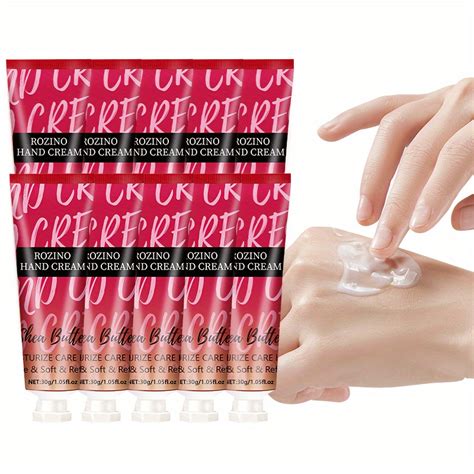 건조하고 갈라진 손을 위한 10개 발렌타인 테마 핸드 크림 깊이 보습 시어 버터 핸드 로션 여행 사이즈 손을 부드럽고 부드럽게 만들어주는 발렌타인 선물 식물 스쿠알란