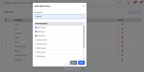 Users Crud With Dynamic Roles And Permissions Using Livewire مستقل
