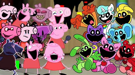 Fnf Sliced But Peppa All Phases Vs All Smiling Critters Poppy Chapter 3