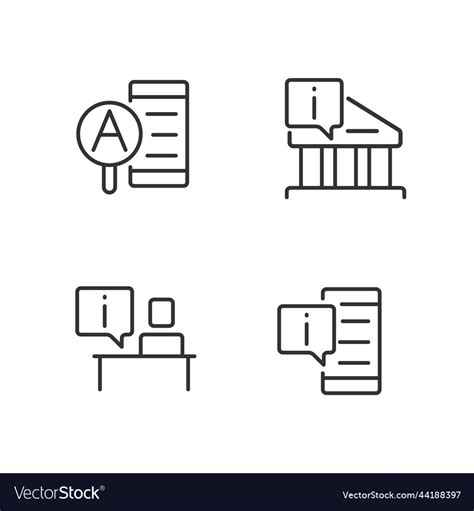 Types Of Informational Support Pixel Perfect Vector Image