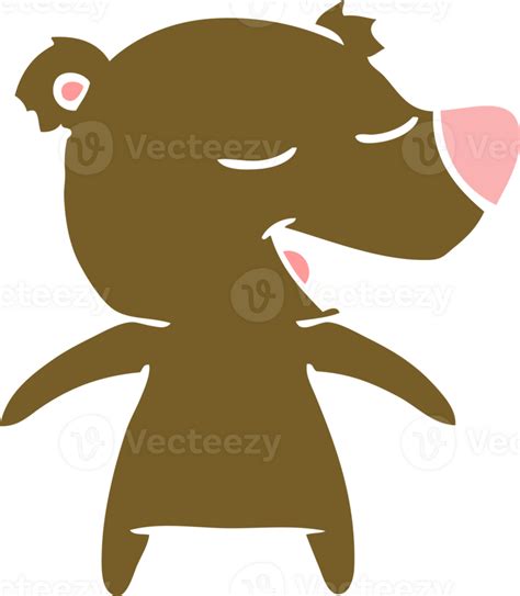 Flat Color Style Cartoon Bear 41145480 Png