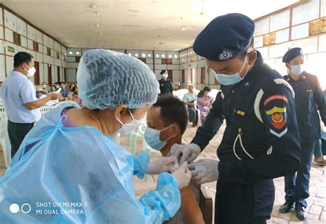 ဝက်လက်မြို့နယ်တွင် ကိုဗစ် ၁၉ ရောဂါ ကာကွယ်ဆေး ကို ဒုတိယအကြိမ်အဖြစ် လူဦးရေ ၄၀၀၀ ဦး ထိုးနှံပြီး