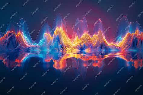 Generative Ai Image Of Dynamic Colorful Wavy Data Visualization Pattern Abstract Wallpaper