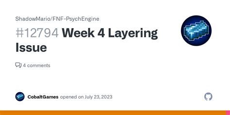 Week 4 Layering Issue · Issue 12794 · Shadowmariofnf Psychengine · Github