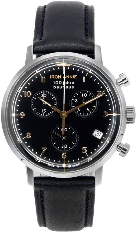 Iron Annie Jahre Bauhaus Chronograph Black Dial Quartz Men S Watch
