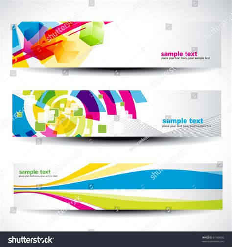 Abstract Header Vector Set 4 Stock Vector Royalty Free 63760936 Shutterstock