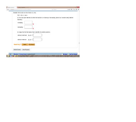 Solved Consider The Function On The Interval 0 2 Pi
