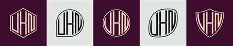 Premium Vector Creative Simple Initial Monogram Uhn Logo Designs