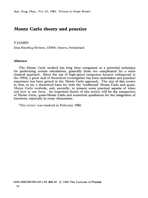 Monte Carlo Pdf Variance Normal Distribution