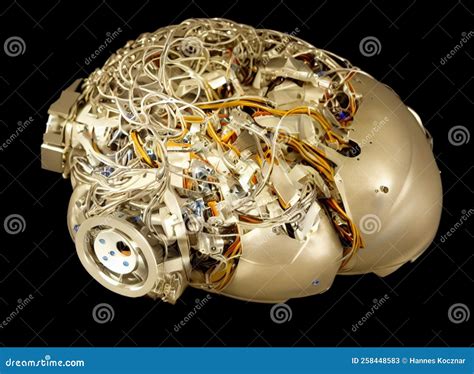 A Cyberpunk Type Robotic Brain Stock Illustration Illustration Of
