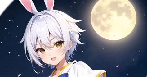 男の子 月とウサギと男の子 Aiに任せてる俺！のイラスト Pixiv