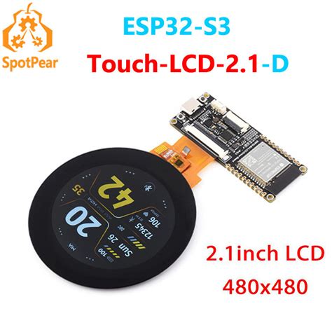 Esp32 S3 And 21inch Round Lcd Kit N8r8 Captive Touchscreen Display 480x480 Shopee Malaysia