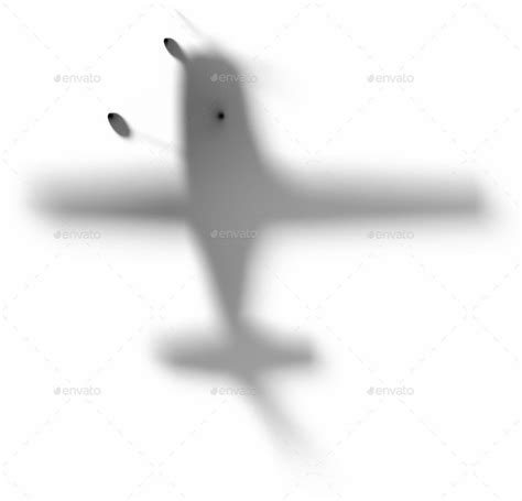 D Shadow Airplane Shadow Airplane Envato Airplane Letters D Design Plane