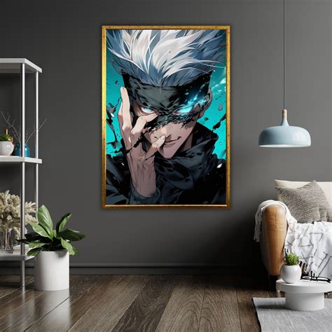 Jujutsu Kaisen Art Canvas Print Ready To Hang Framed Wall Art Anime