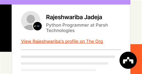 Rajeshwariba Jadeja Python Programmer At Parsh Technologies The Org